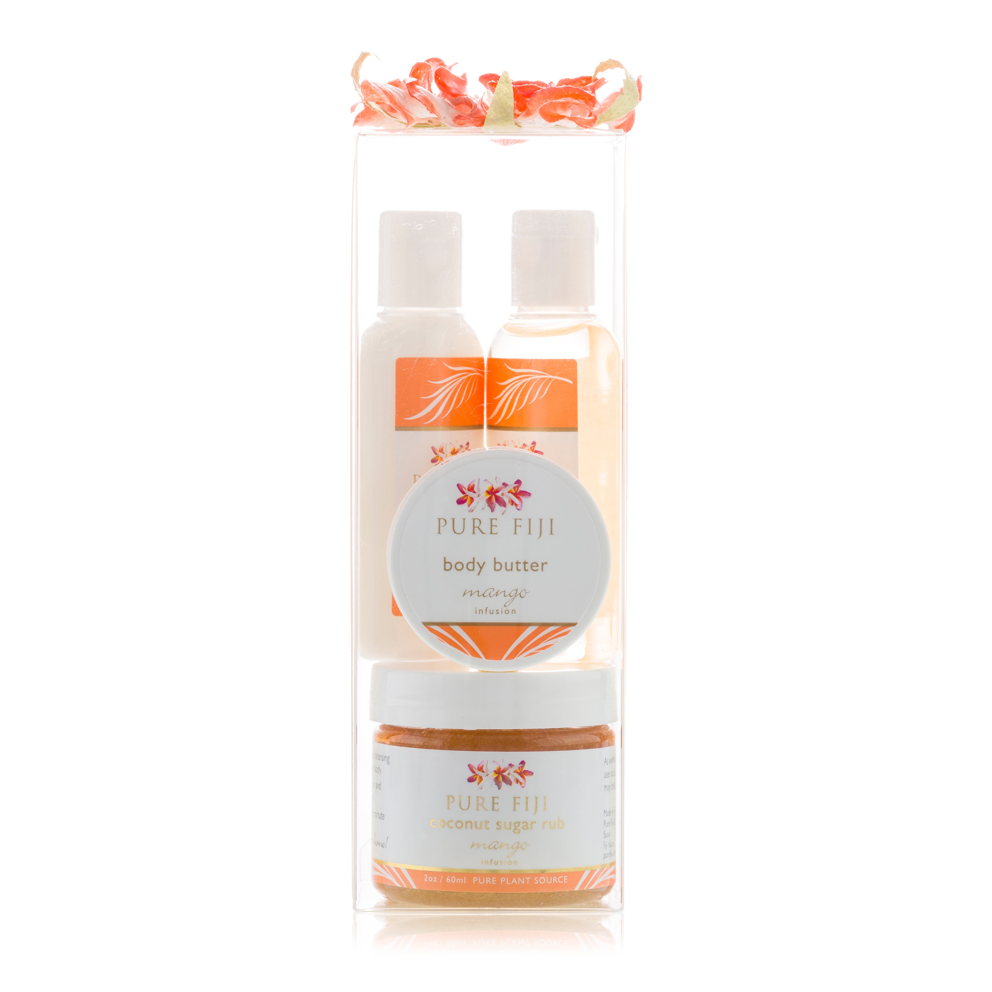 Pure Fiji - Sugar Glow Spa Box Gift pack - Mango - – Mana Skin Body & Soul